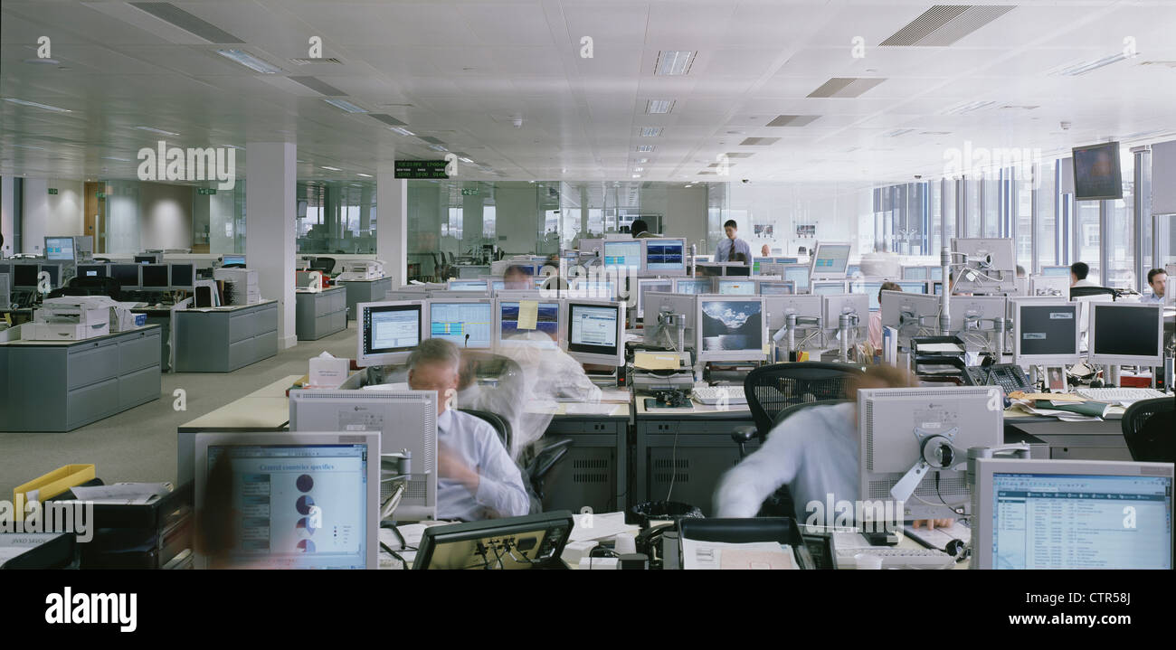 edf offices open plan office Stock Photo - Alamy