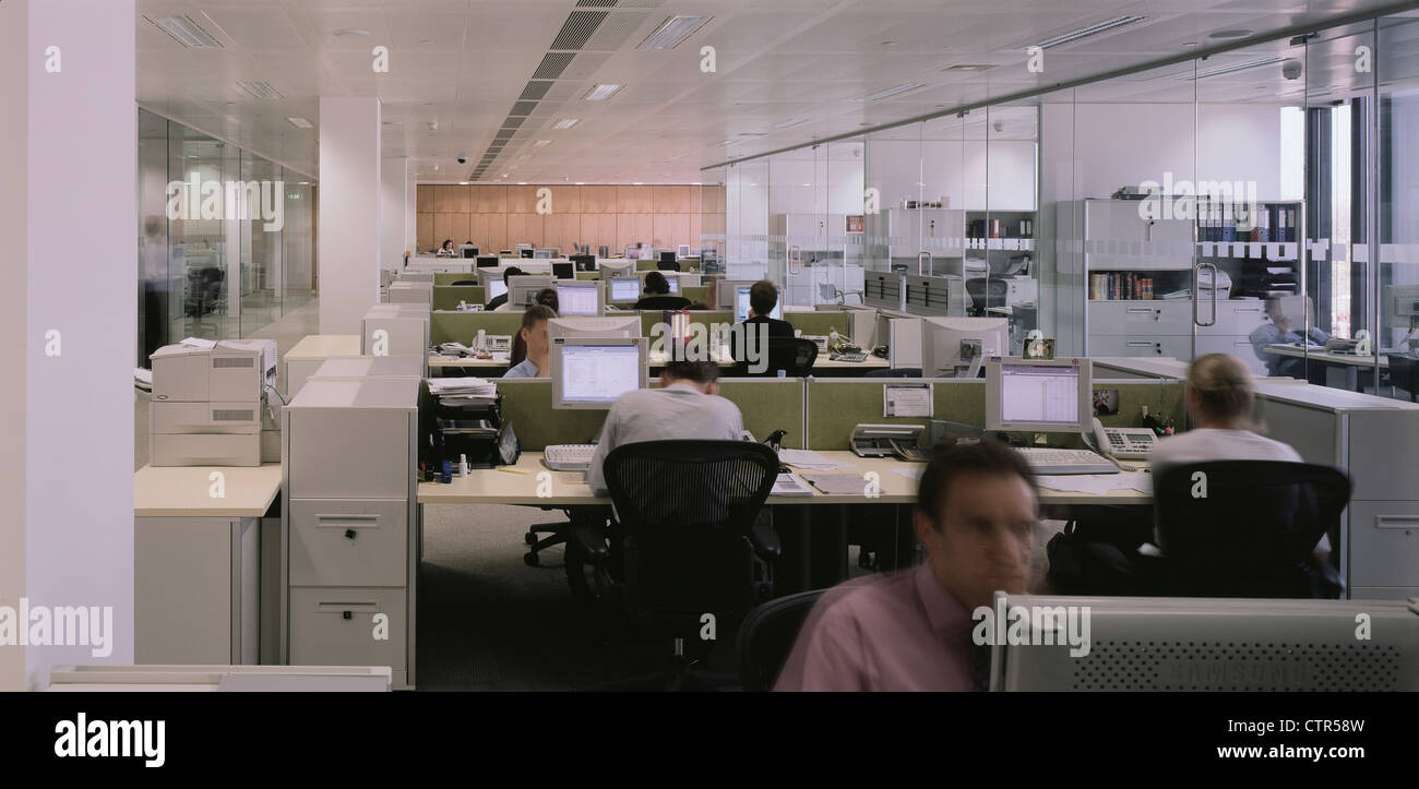 edf offices open plan office Stock Photo - Alamy