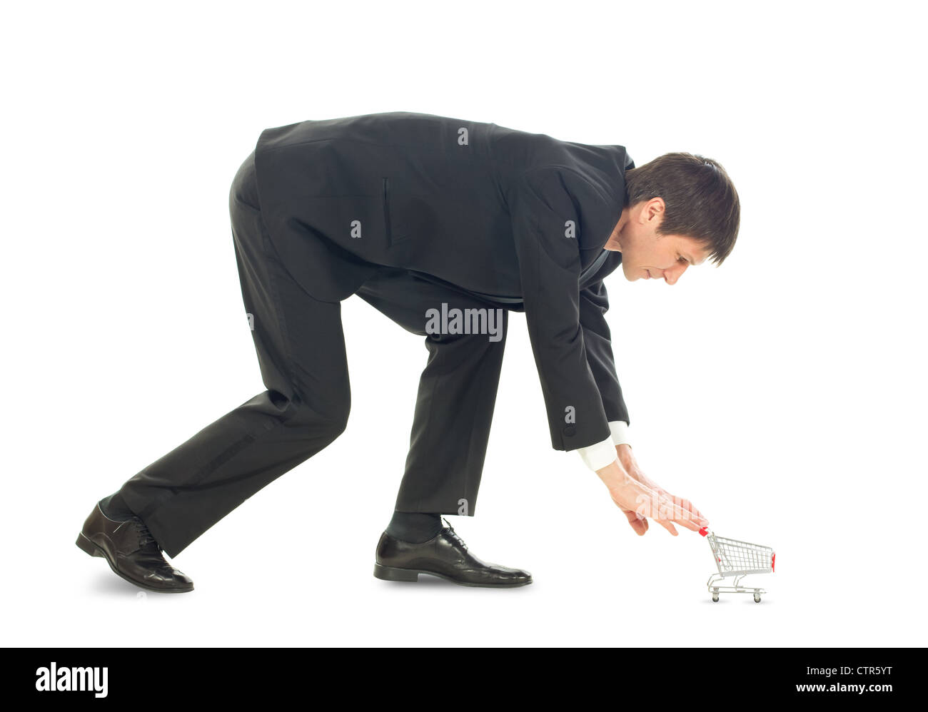 Young businessman posing shopping Cut Out Stock Images & Pictures - Alamy