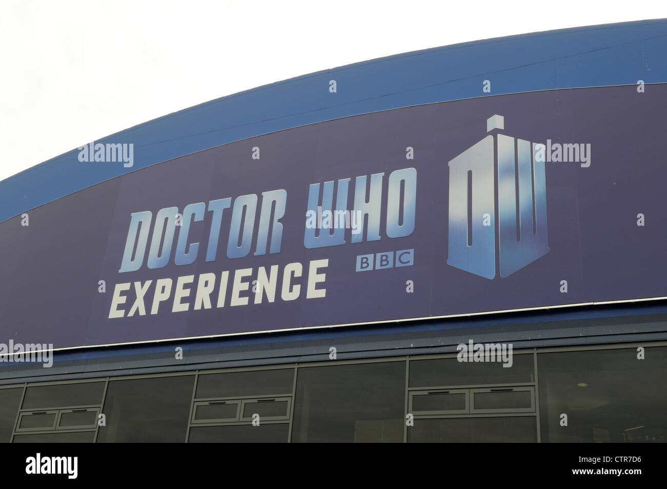 Sign for the Doctor Who Experience building Porth Teigr Cardiff Bay ...