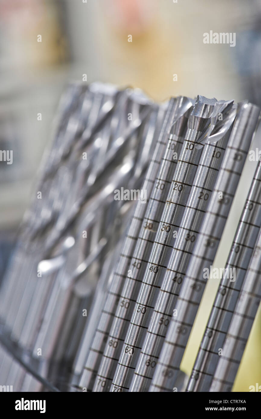 Closeup of surgical drill bits in rack in an operating theatre Stock ...