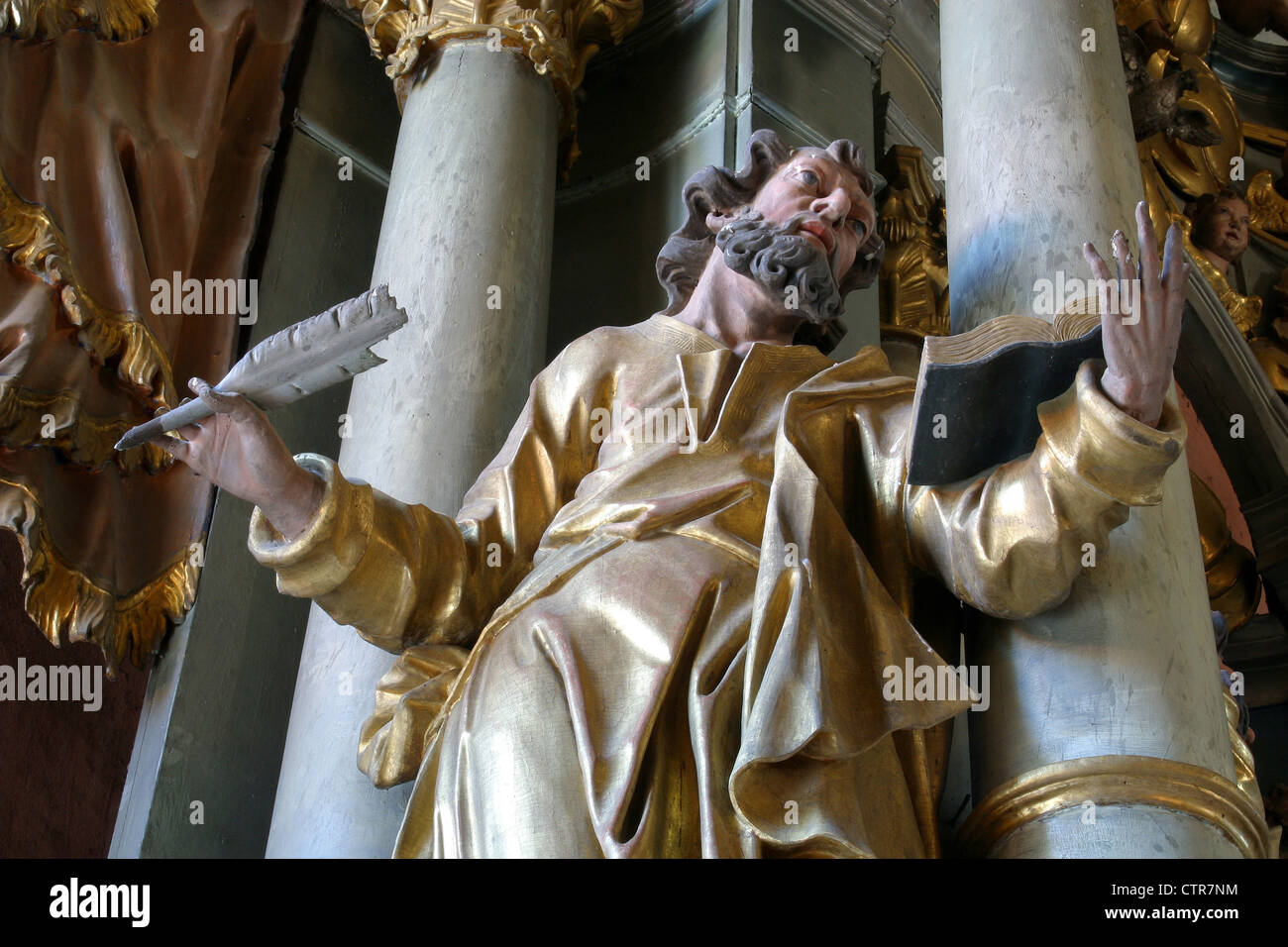 Statue of saint Stock Photo - Alamy