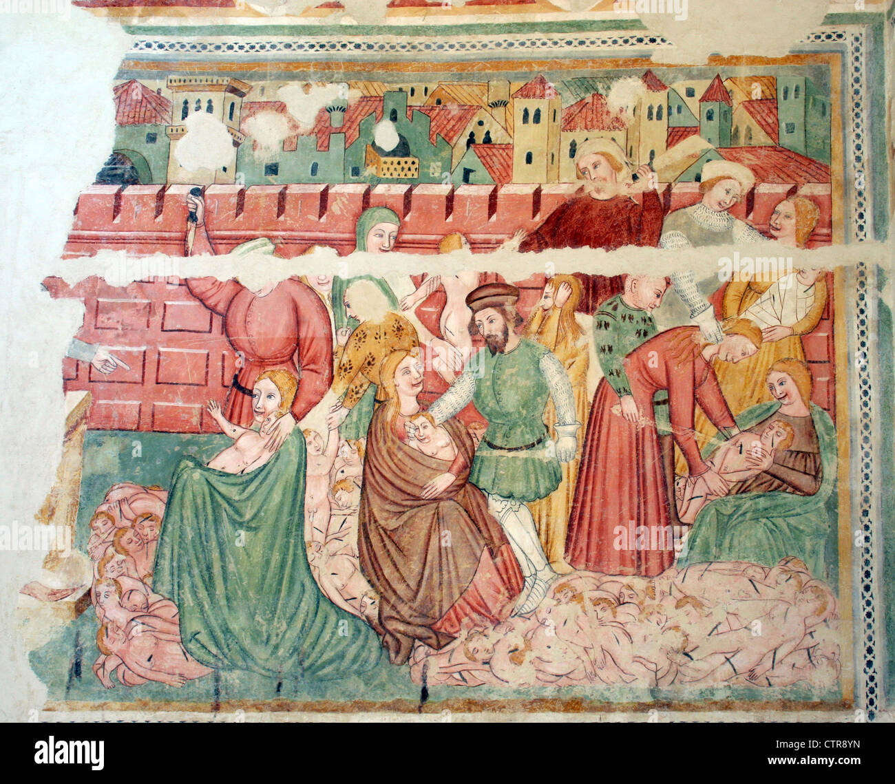 Fresco paintings in the old church Stock Photo - Alamy