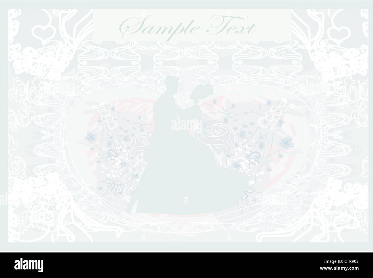 Ballroom dancers - invitation Stock Photo - Alamy