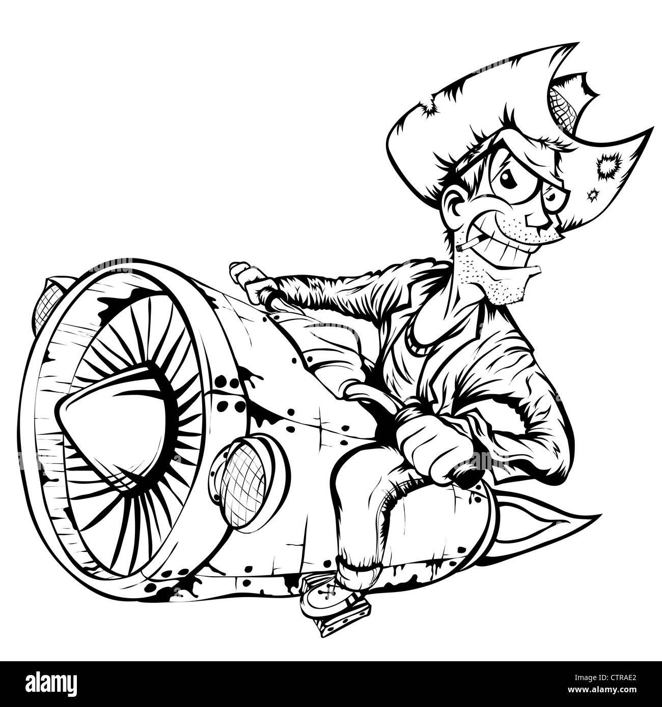 Vector Cartoon Motorcycle Stock Photos & Vector Cartoon Motorcycle ...