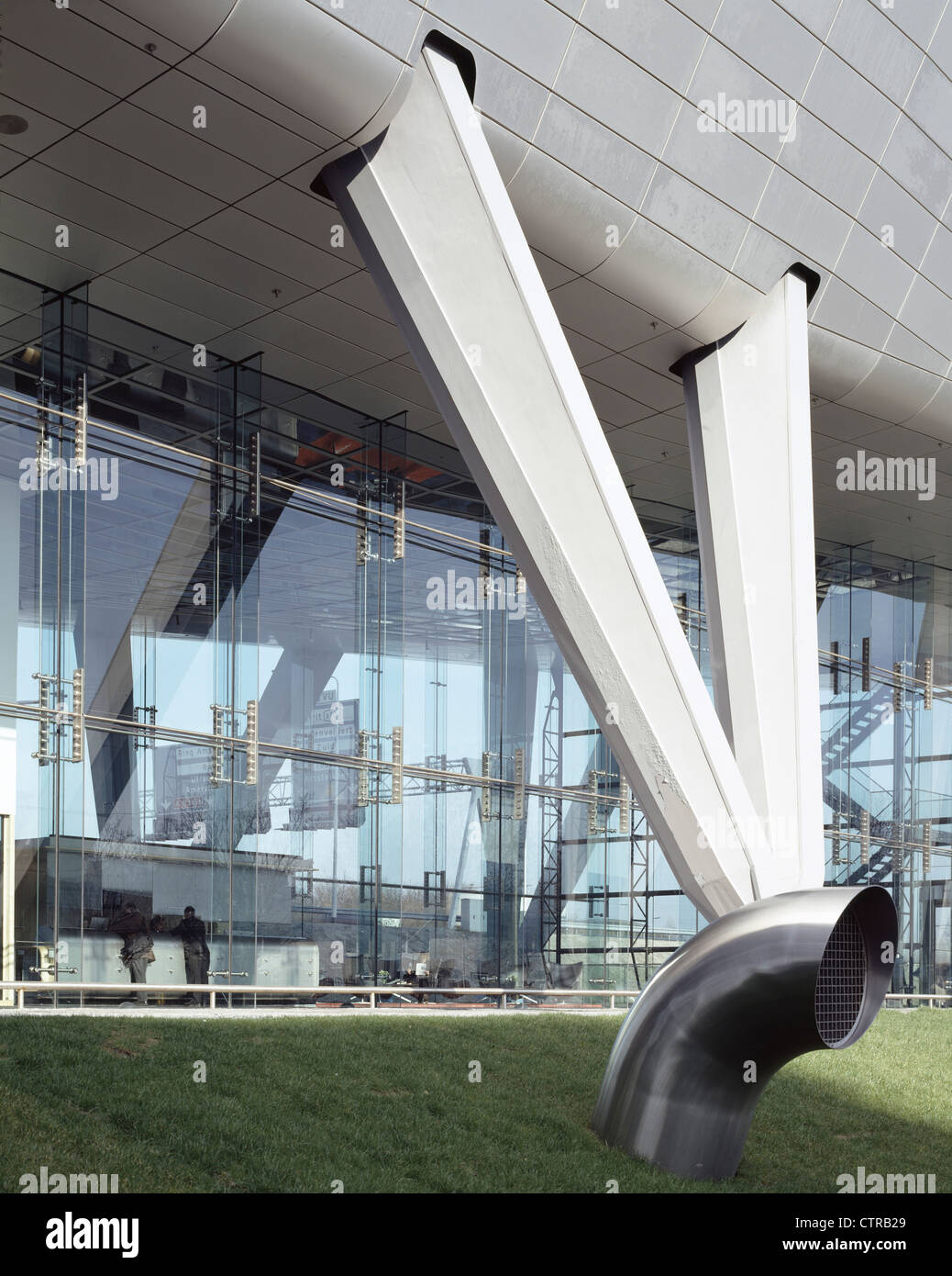 ing bank headquarters detail of stilts, ventilation and glass Stock ...