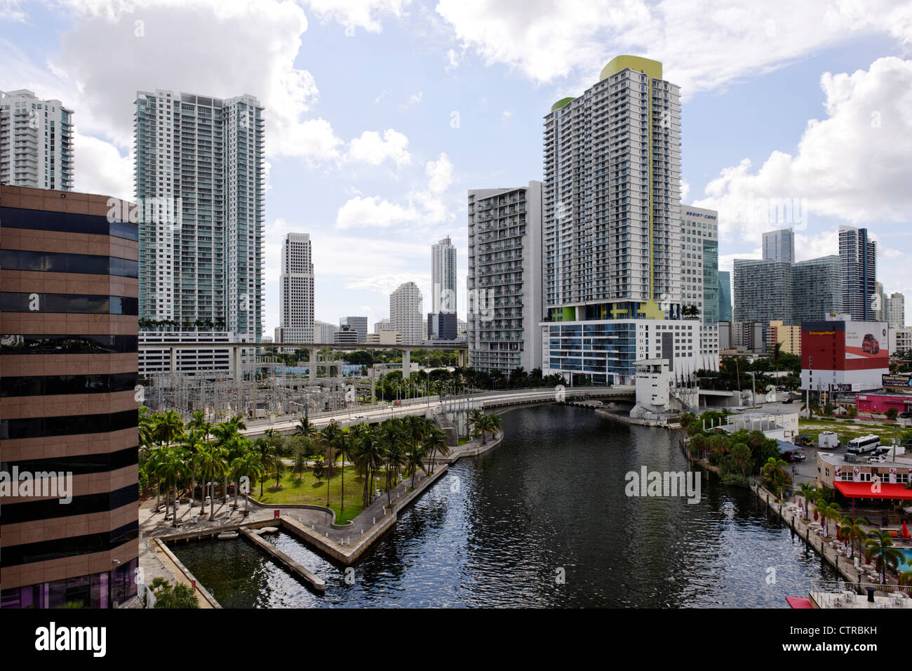 High-rise buildings, office buildings, Downtown Miami, Miami, Florida ...