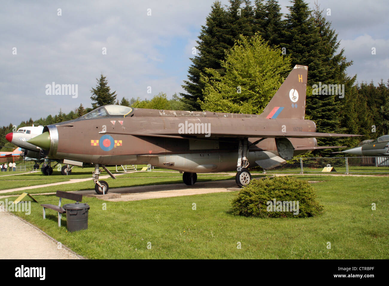 RAF Lightning in the Hermeskeil Aviation Museum, Germany Stock Photo ...
