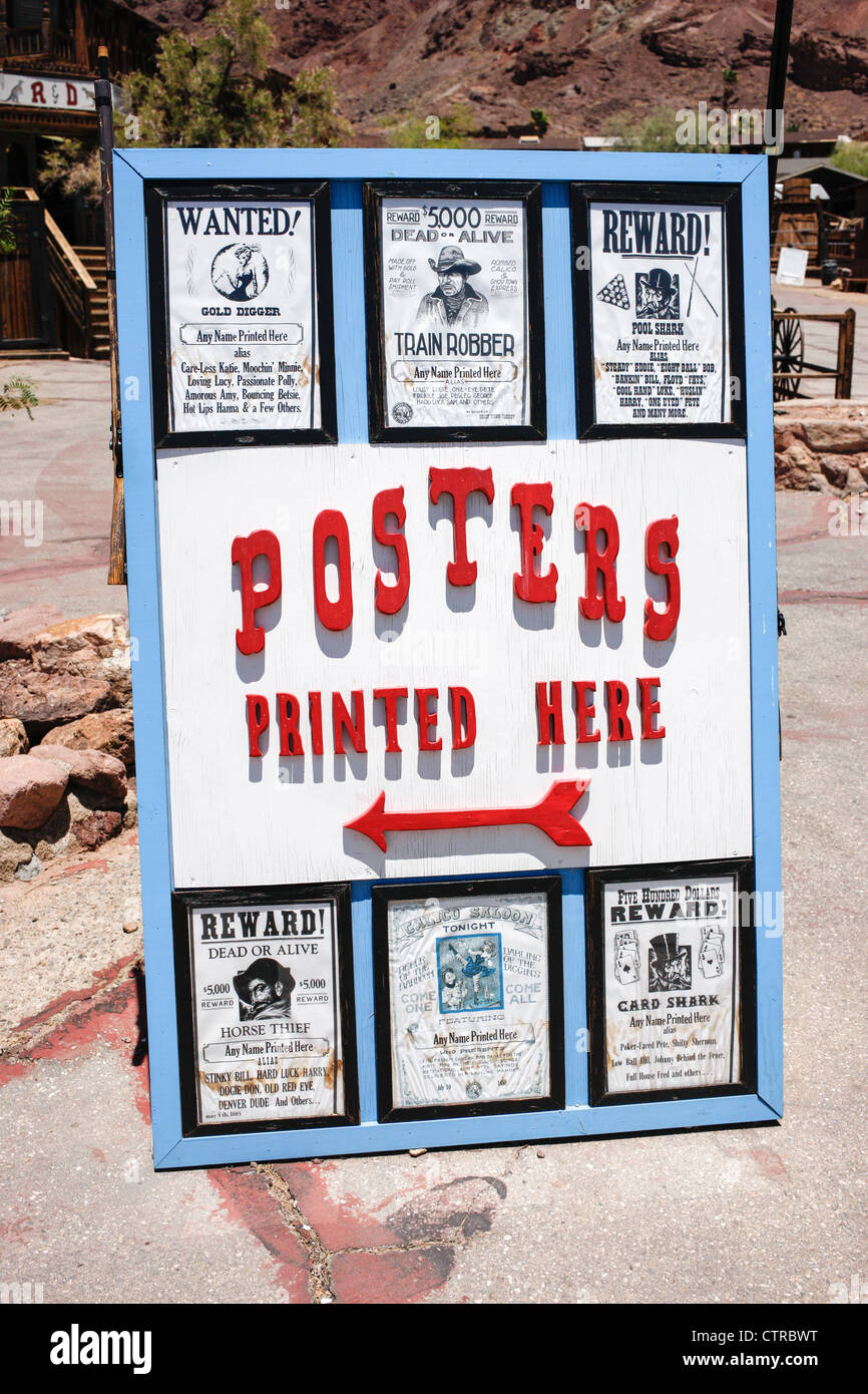 Posters Printed Here Stock Photo - Alamy