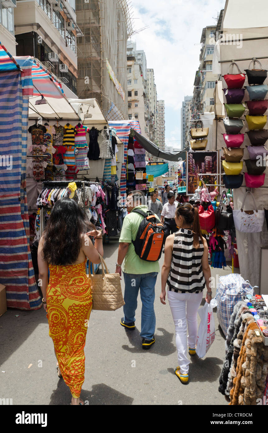 Tung Choi Street Market, also known as Ladies Market, Mong Kok, Kowloon ...