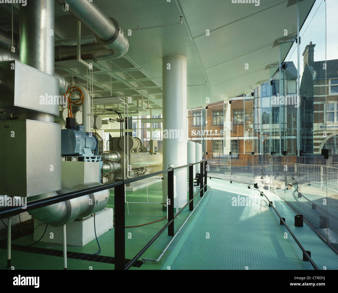 willis faber and dumas headquarters chiller plant room on the ground ...