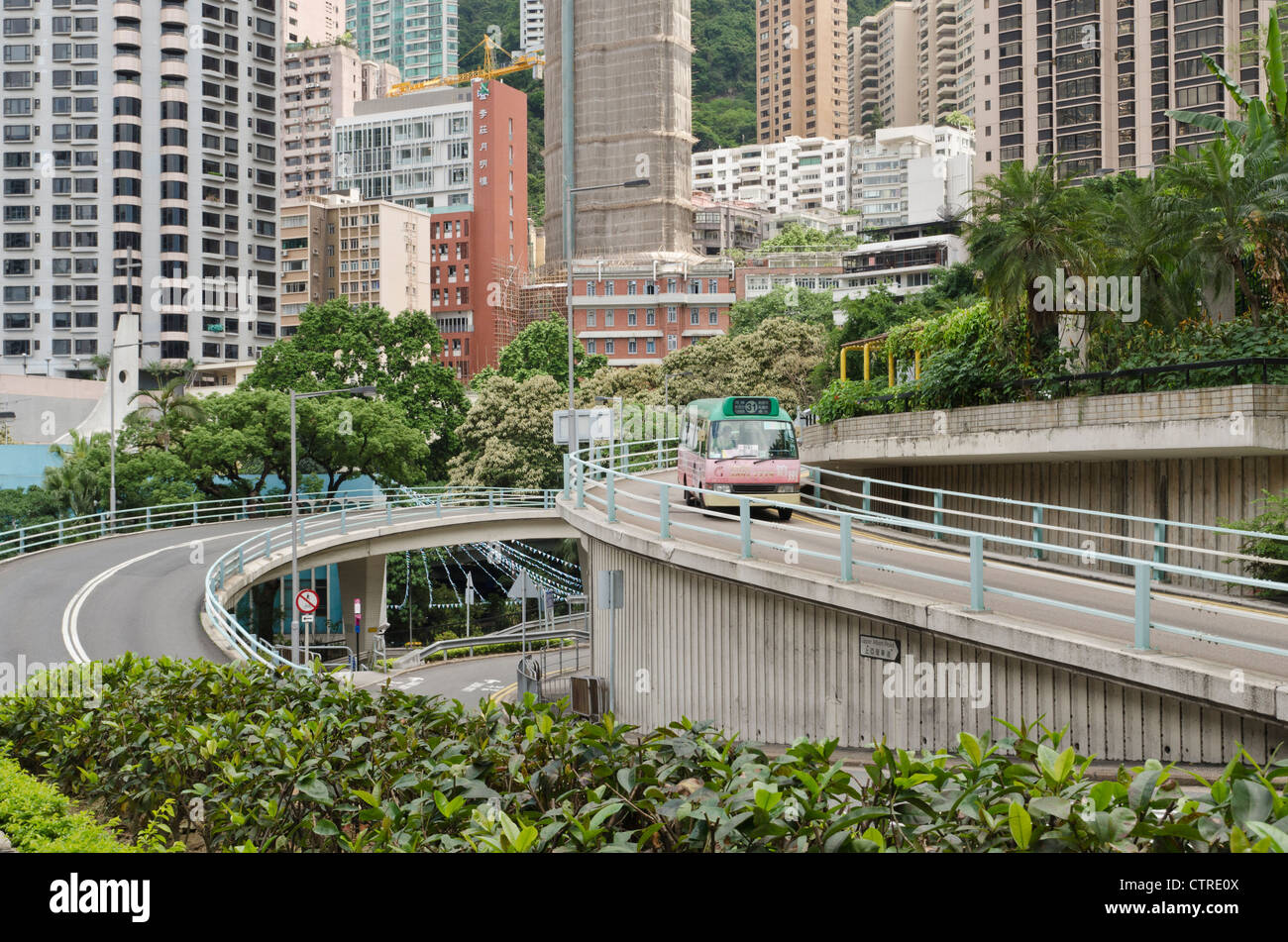 Mid-Levels urban environment, Hong Kong Island, Hong Kong, China Stock ...