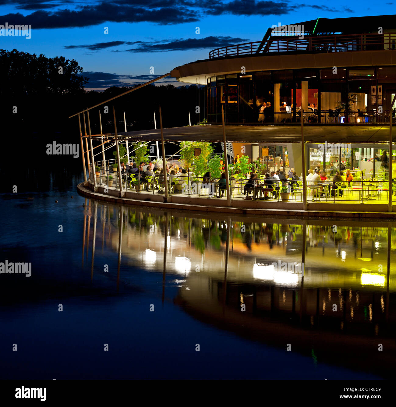Balcony railing night hi-res stock photography and images - Alamy