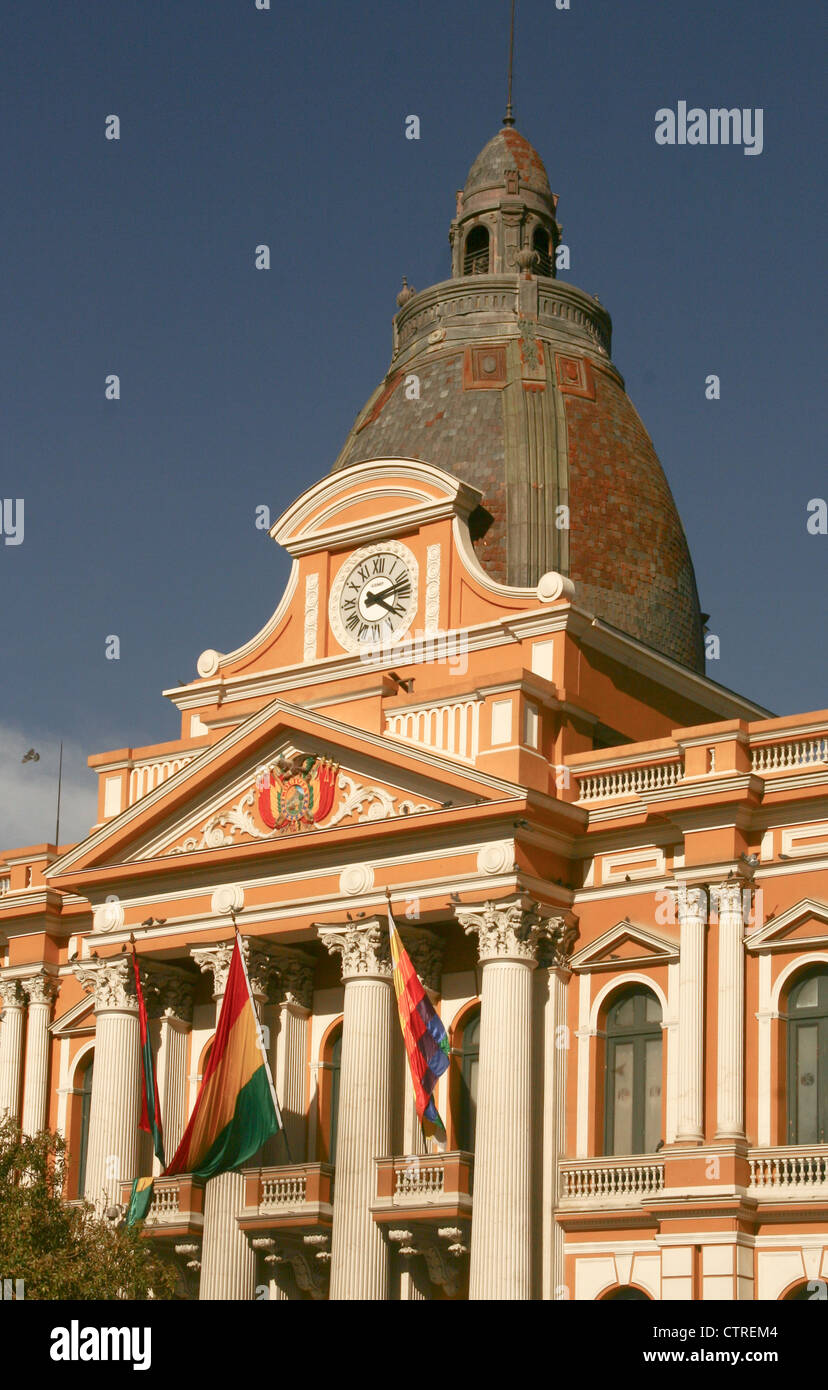 The government palace of Bolivia in Plaza Murillo La Paz Stock Photo ...