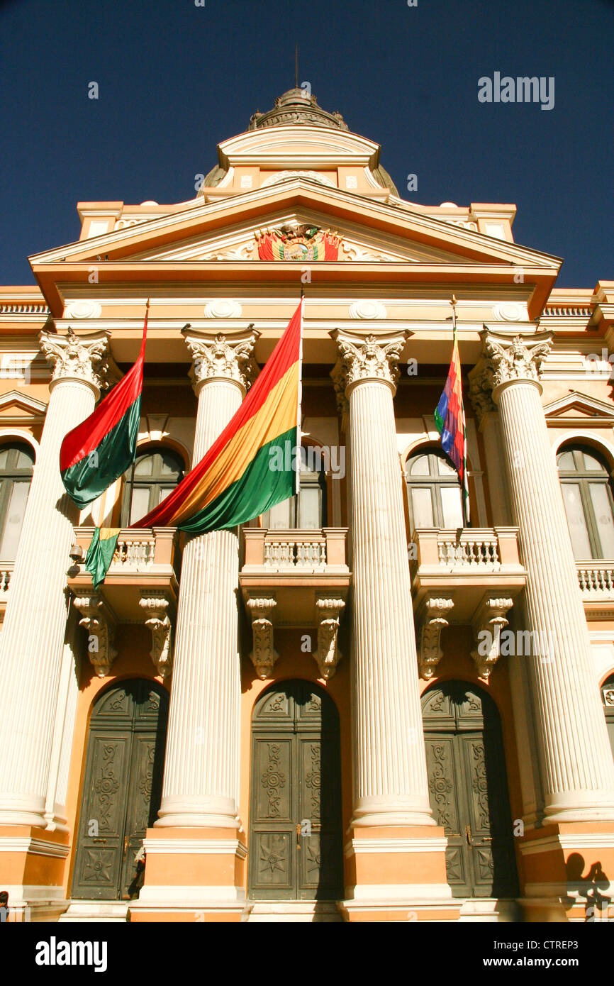 The government palace of Bolivia in Plaza Murillo La Paz Stock Photo ...