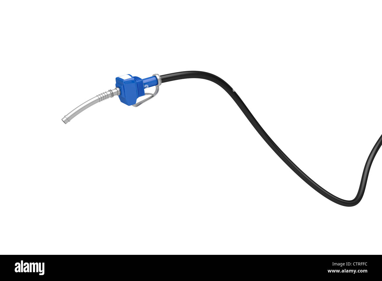 Blue fuel pump nozzle isolated on white background Stock Photo - Alamy