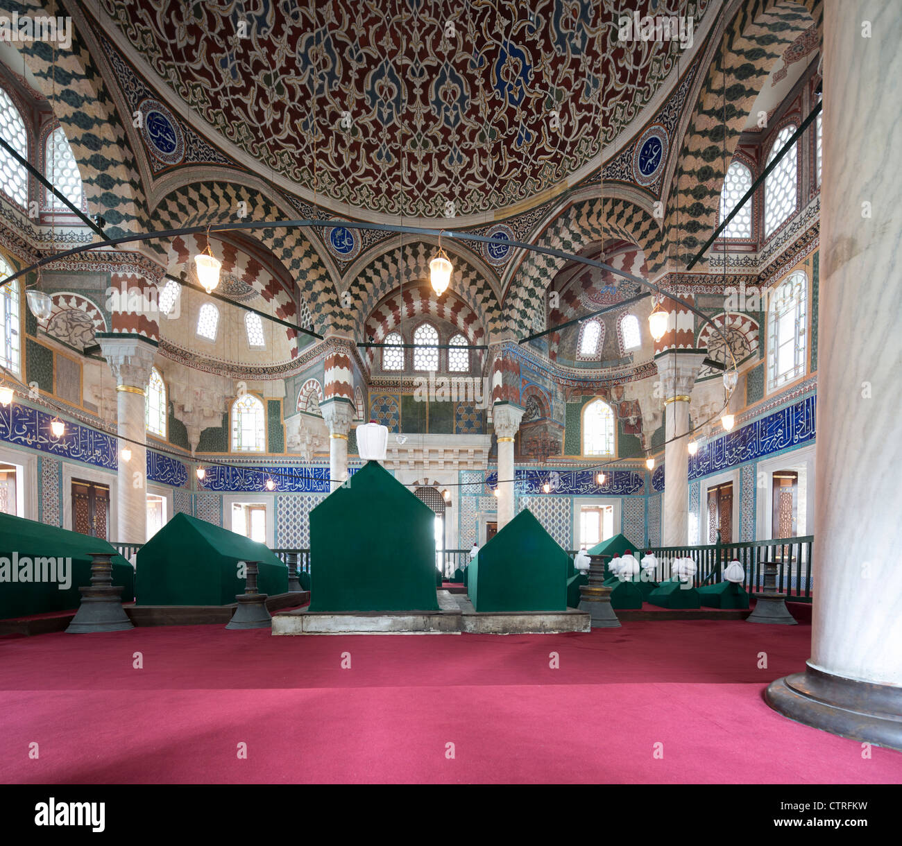 royal cenotaphs in Mausoleum of Ottoman Sultan Selim II, Istanbul ...