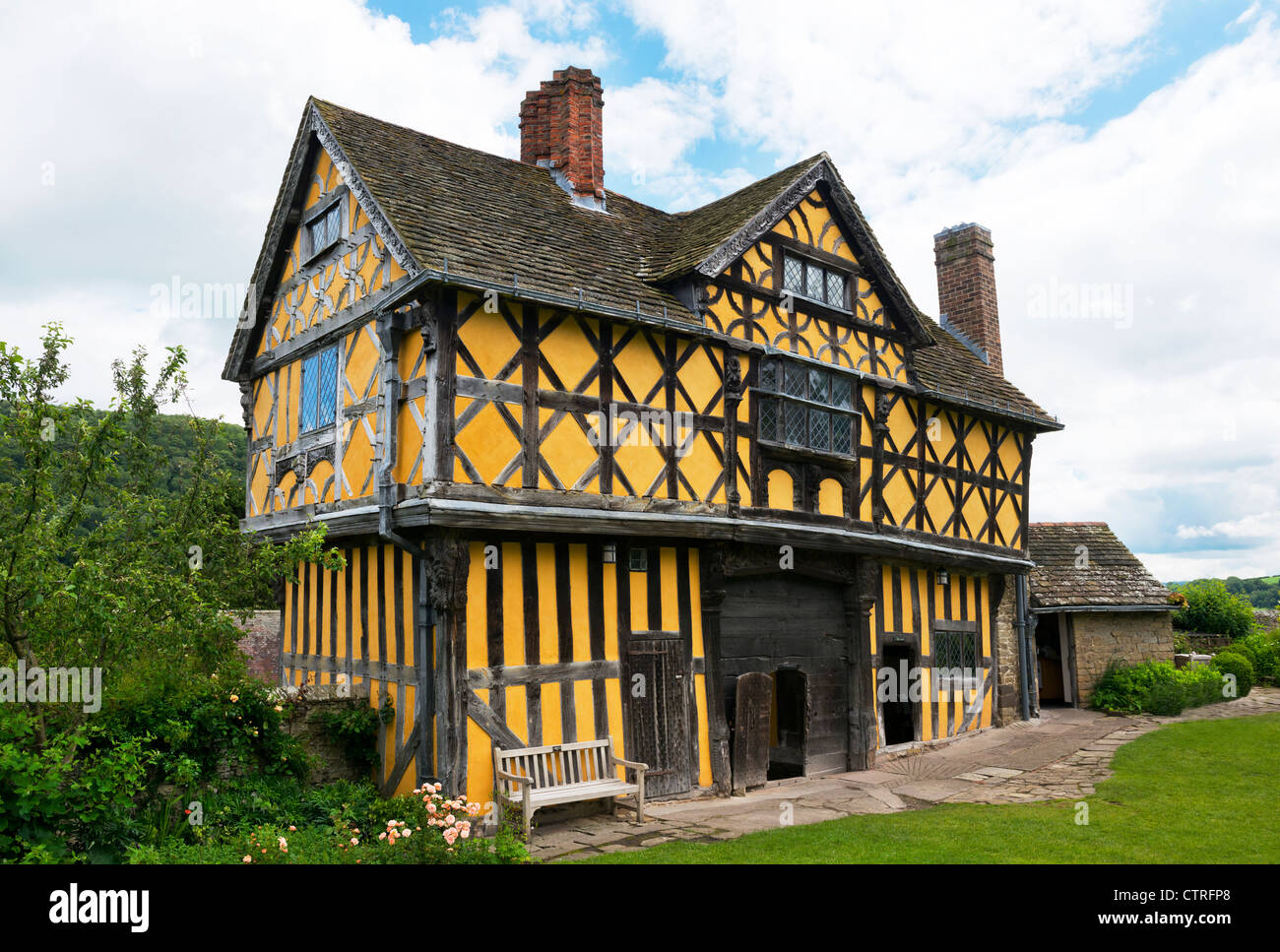 Gatehouse at Stokesay Castle Shropshire England Stock Photo - Alamy