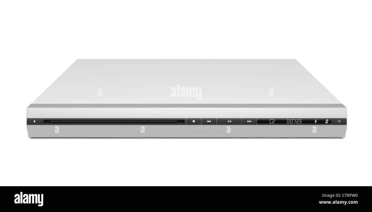 Front view of DVD player on white background Stock Photo - Alamy