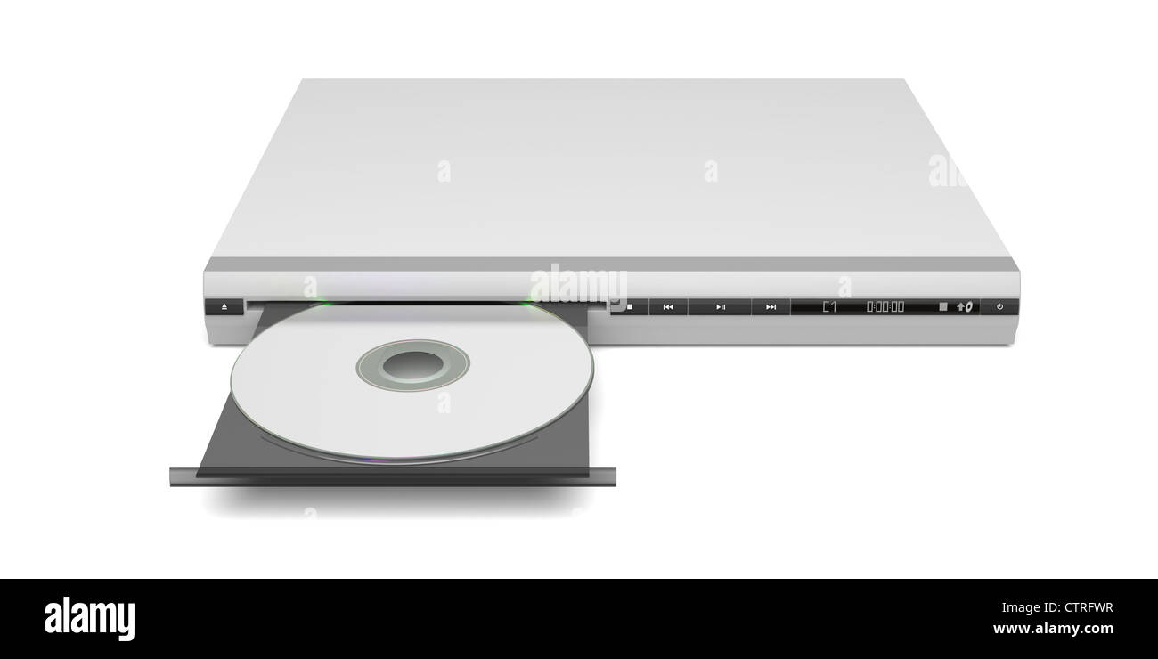 Front view of disc player with open tray Stock Photo - Alamy