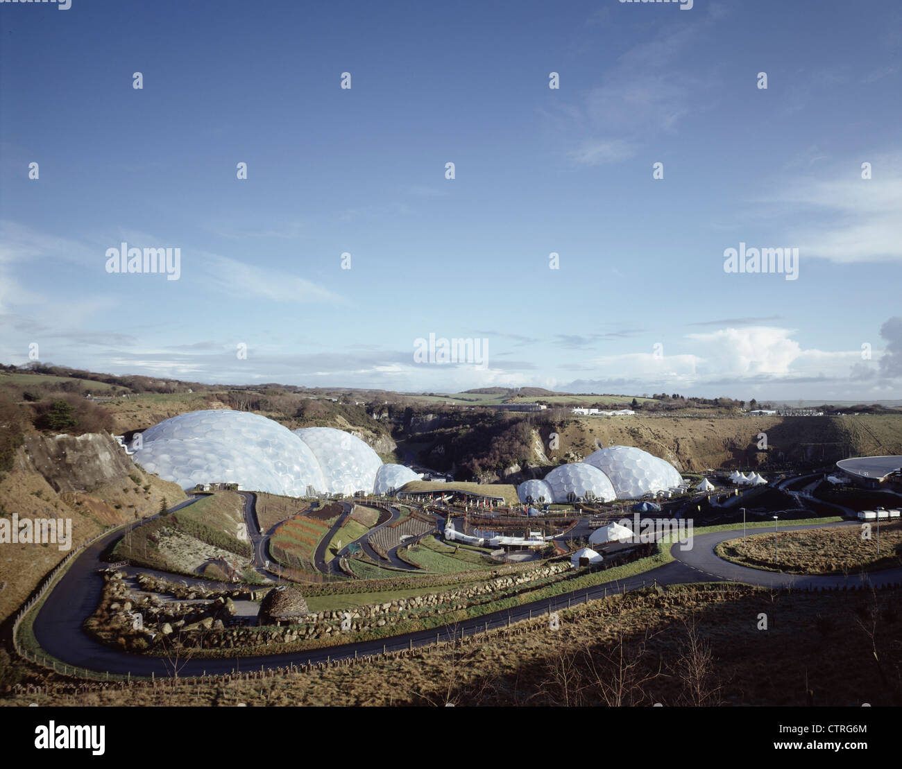 eden project grand view of entire project Stock Photo - Alamy
