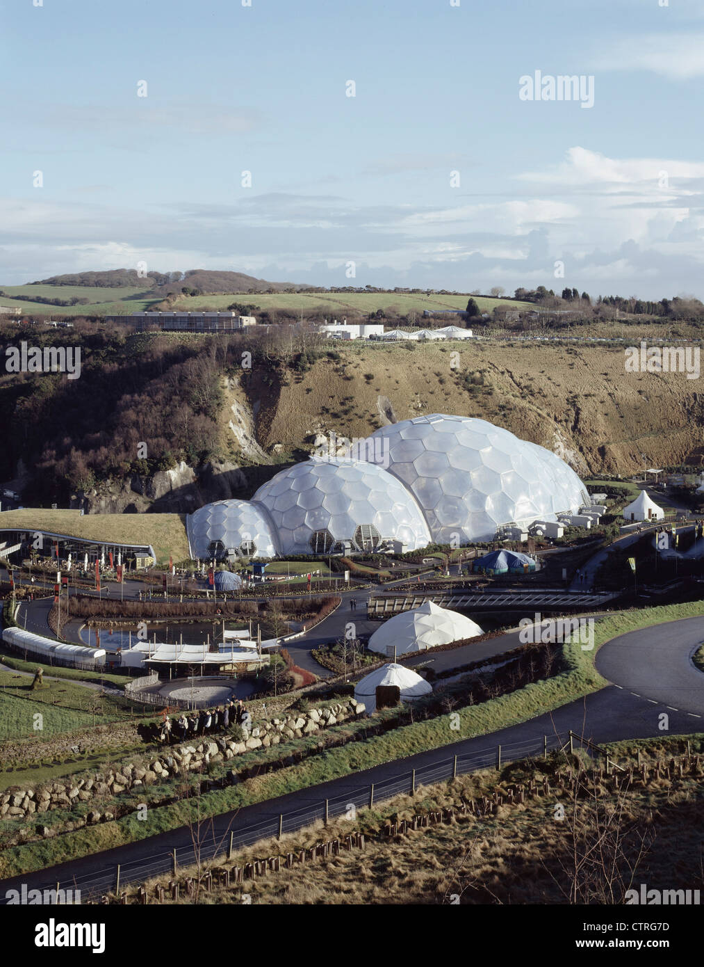 eden project view of eastern dome complex Stock Photo - Alamy