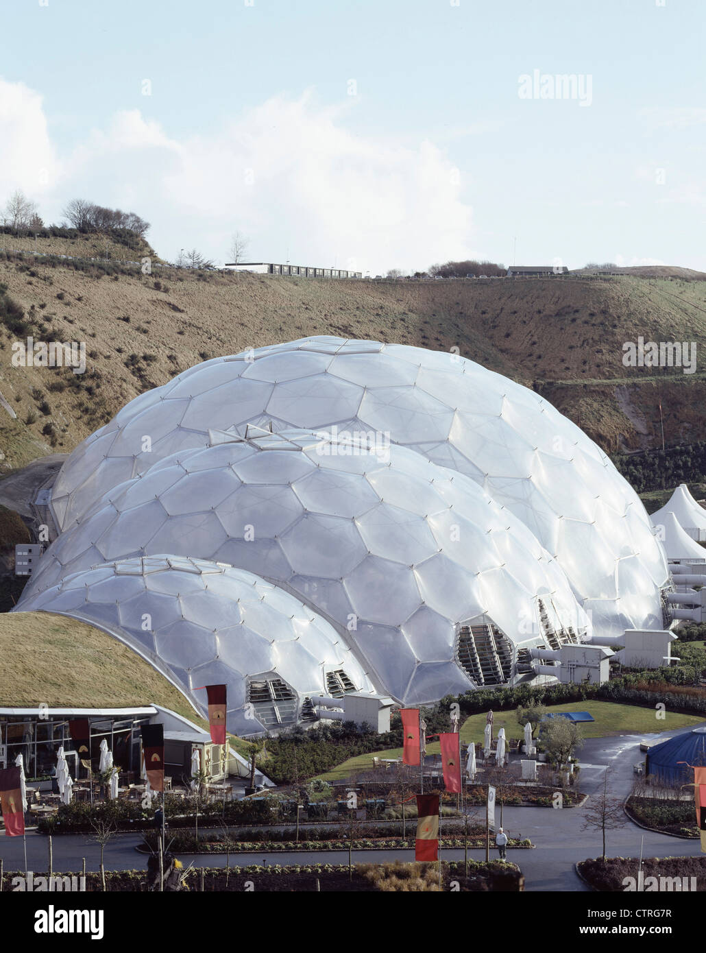 eden project eastern light dome complex in morning Stock Photo - Alamy