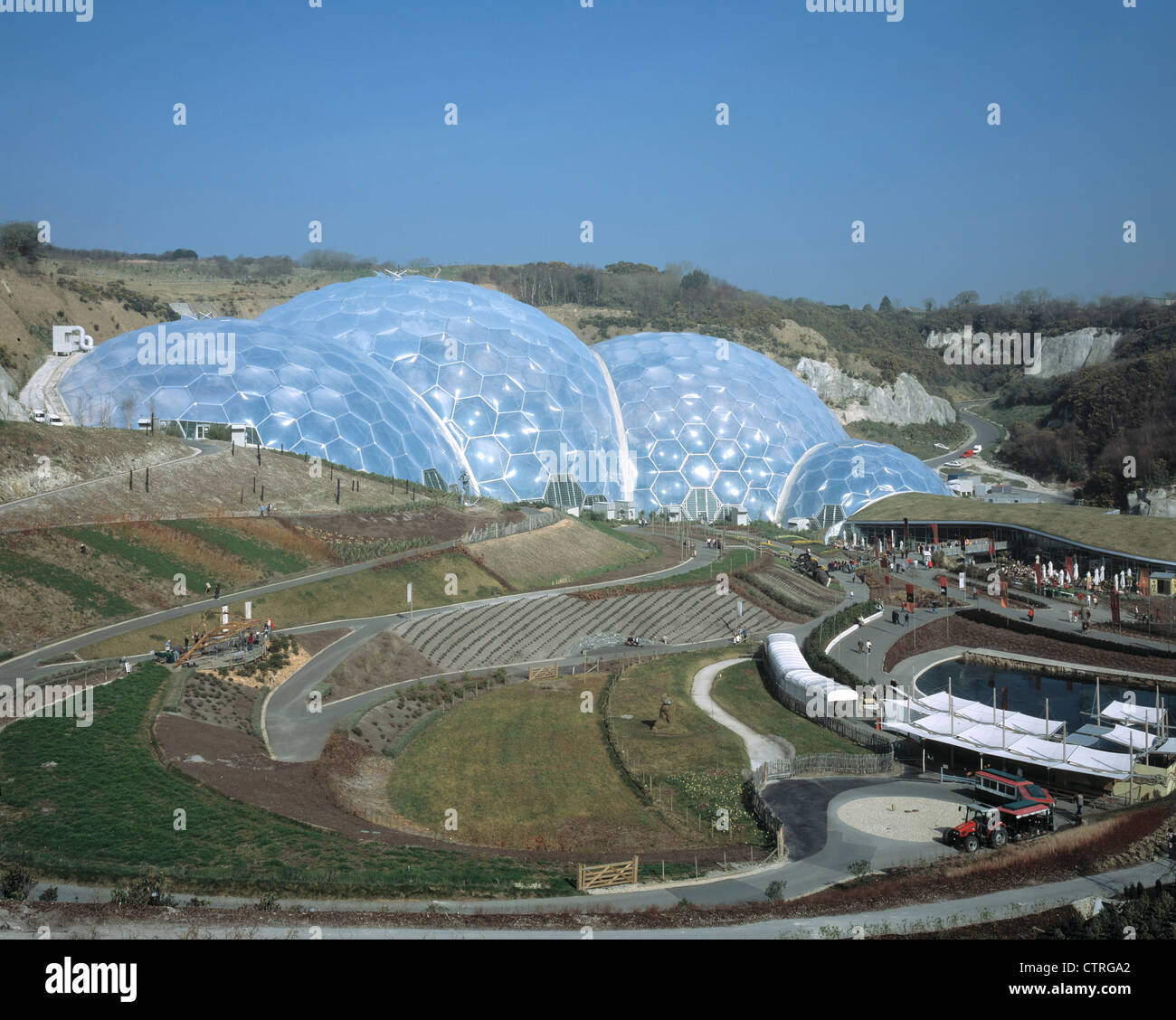 eden project overall view of eden Stock Photo - Alamy