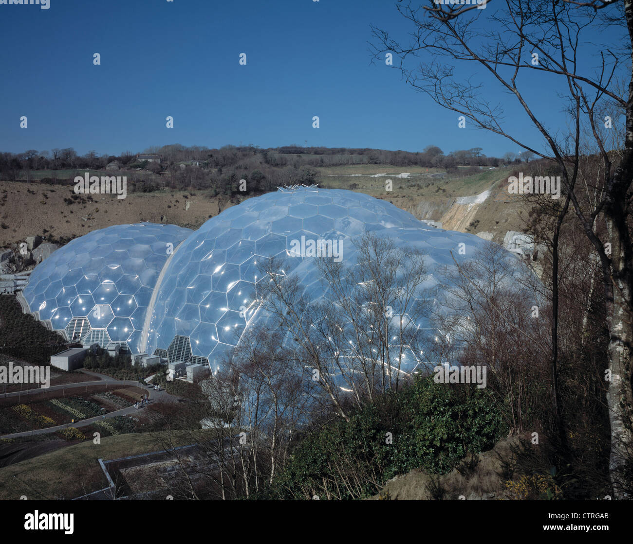 eden project overall view of eden Stock Photo - Alamy