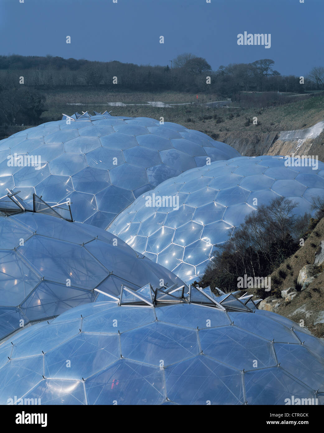 eden project dome roofs Stock Photo - Alamy