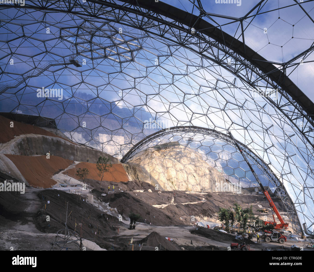 eden project first day of planting (september 2000 Stock Photo - Alamy