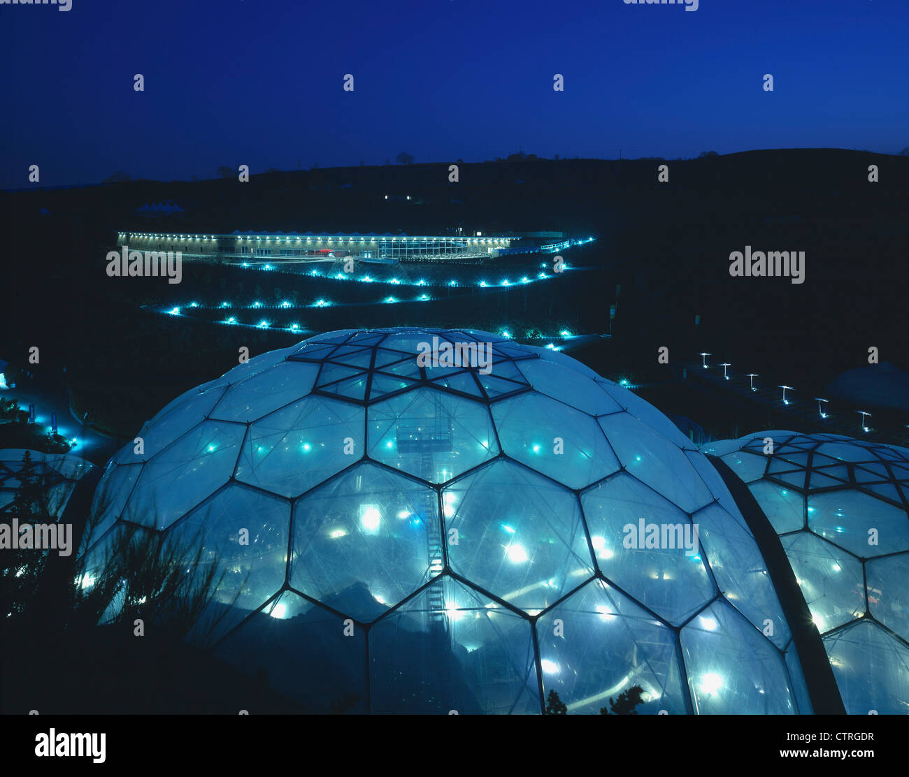 eden project dusk shot Stock Photo - Alamy