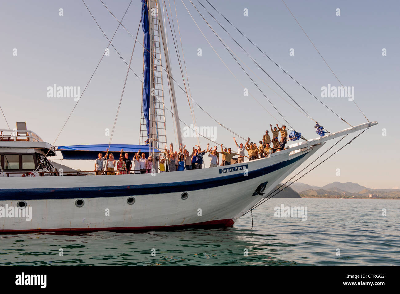The Ombak Putih is a traditional Phinisi schooner that takes passengers ...