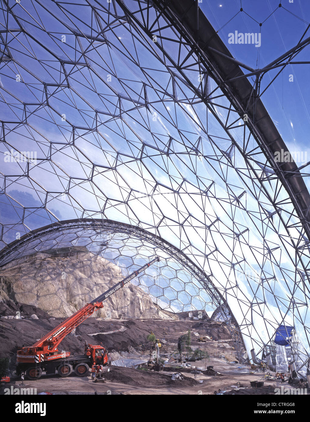eden project construction (2000 Stock Photo - Alamy