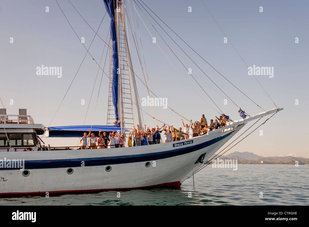 The Ombak Putih is a traditional Phinisi schooner that takes passengers ...