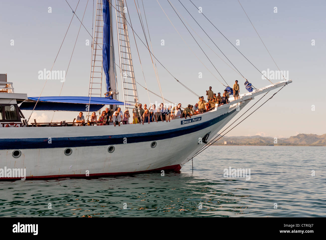 The Ombak Putih is a traditional Phinisi schooner that takes passengers ...
