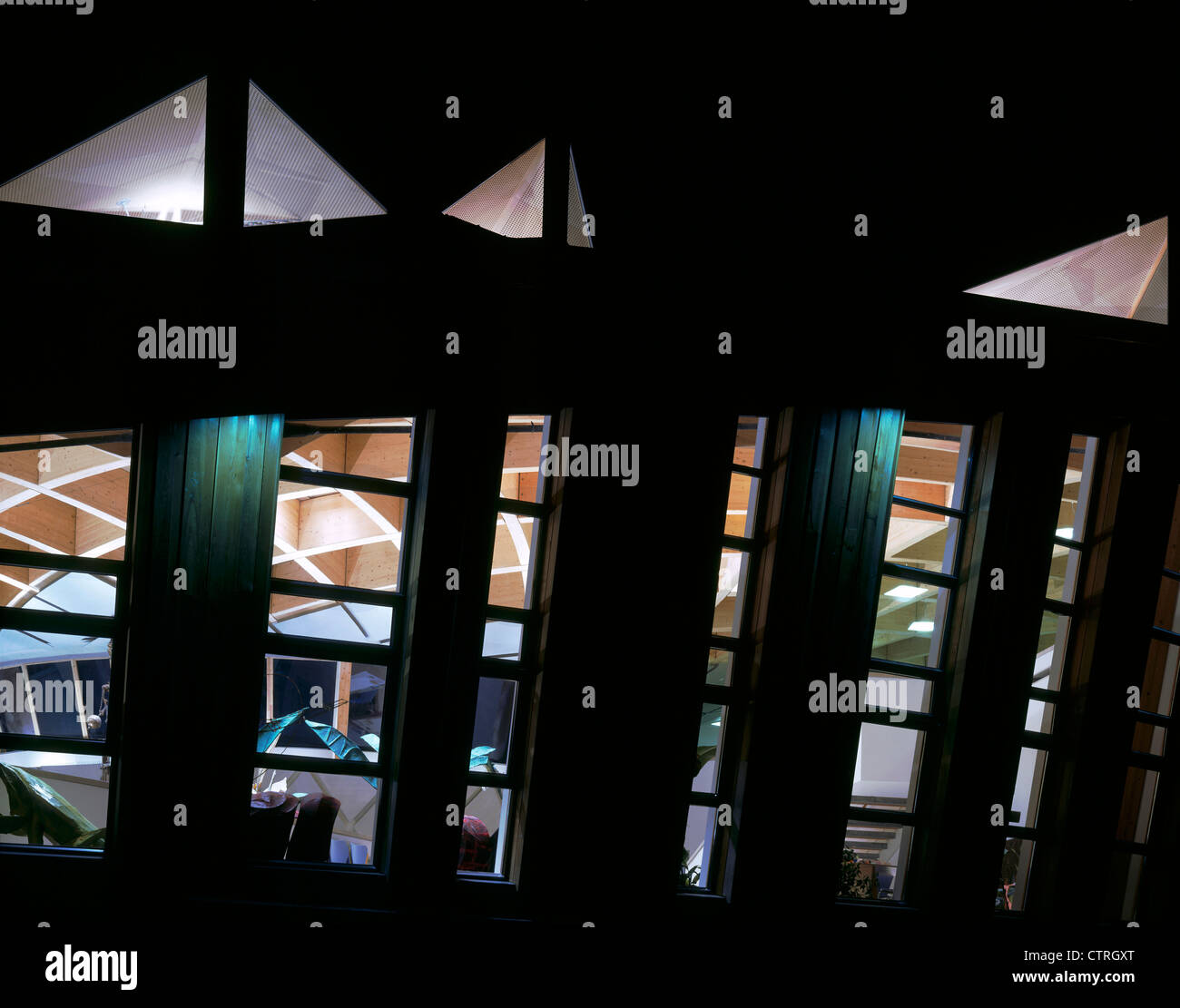 the core at the eden project night detail Stock Photo - Alamy