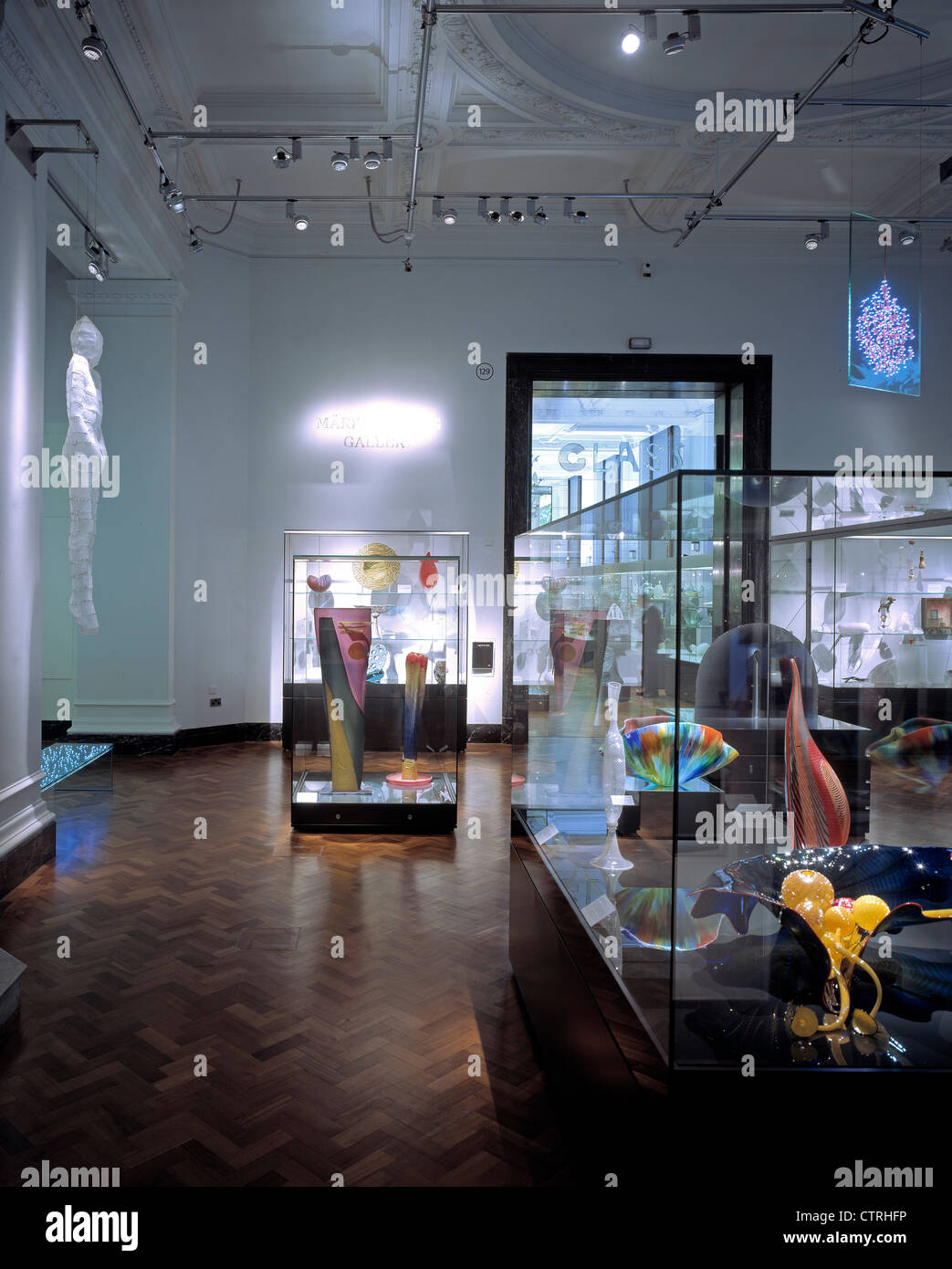 the glass gallery - vanda museum overall gallery view Stock Photo - Alamy