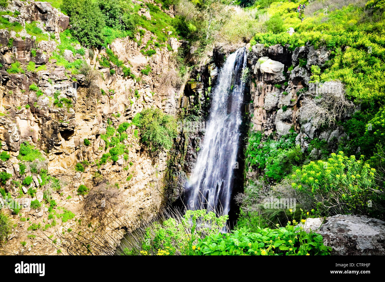 Gilabon waterfall in Golan heights, north of Israel Stock Photo - Alamy