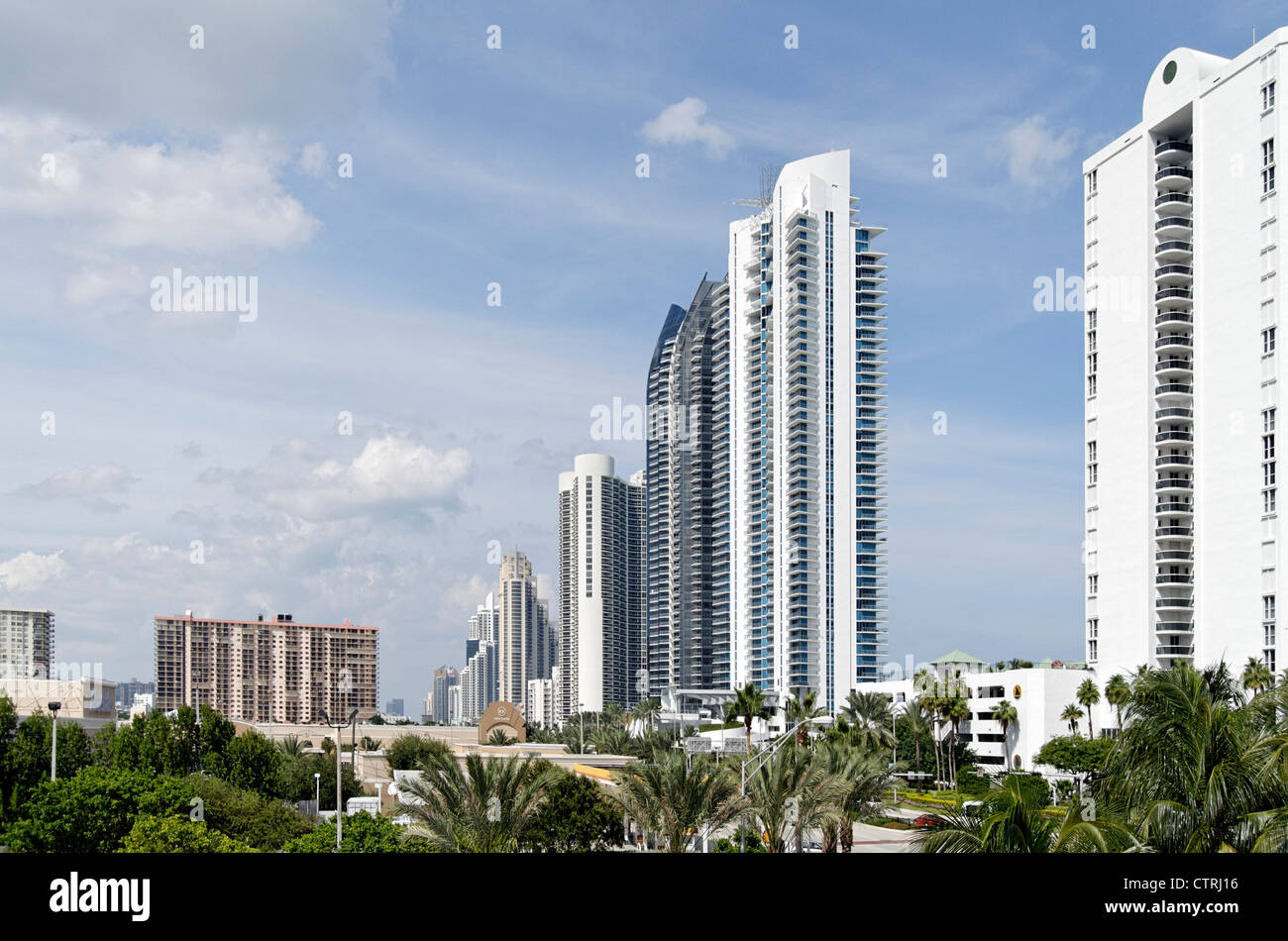 High-rise buildings on the beach, near "69 ST", Miami South Beach ...