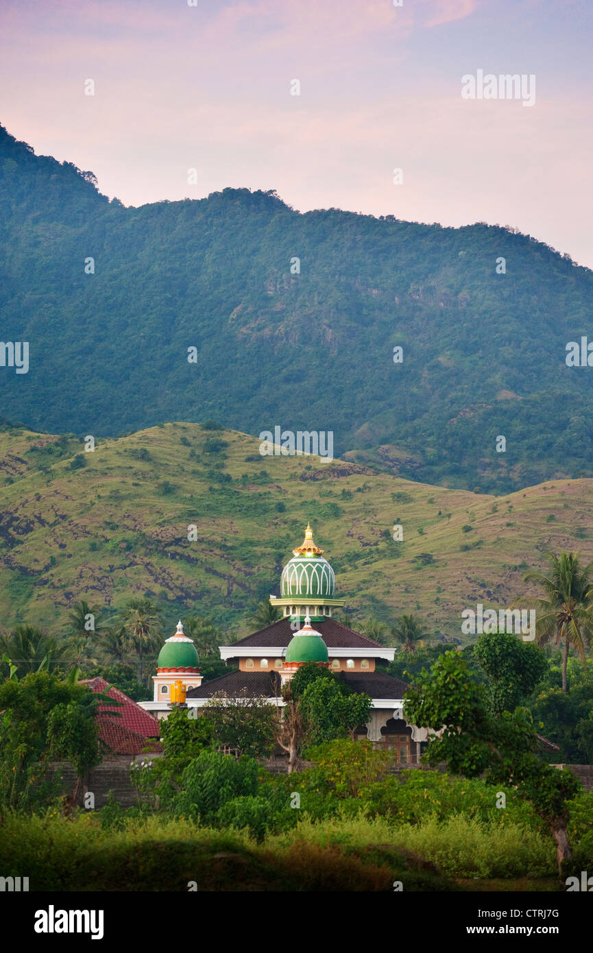 A Bali, Indonesia mosque located in the village of Pemuteran in the ...
