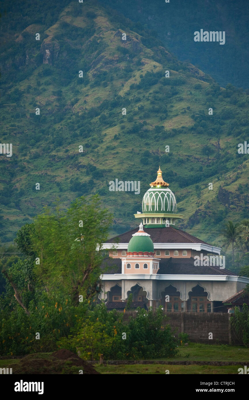 A Bali, Indonesia mosque located in the village of Pemuteran in the ...