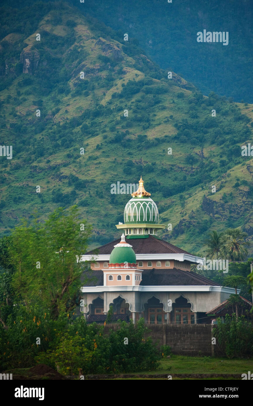 A Bali, Indonesia mosque located in the village of Pemuteran in the ...
