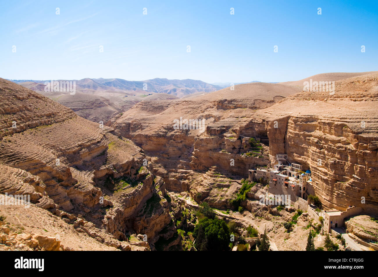Landscape of monastery in Judea desert in Palestine Stock Photo - Alamy