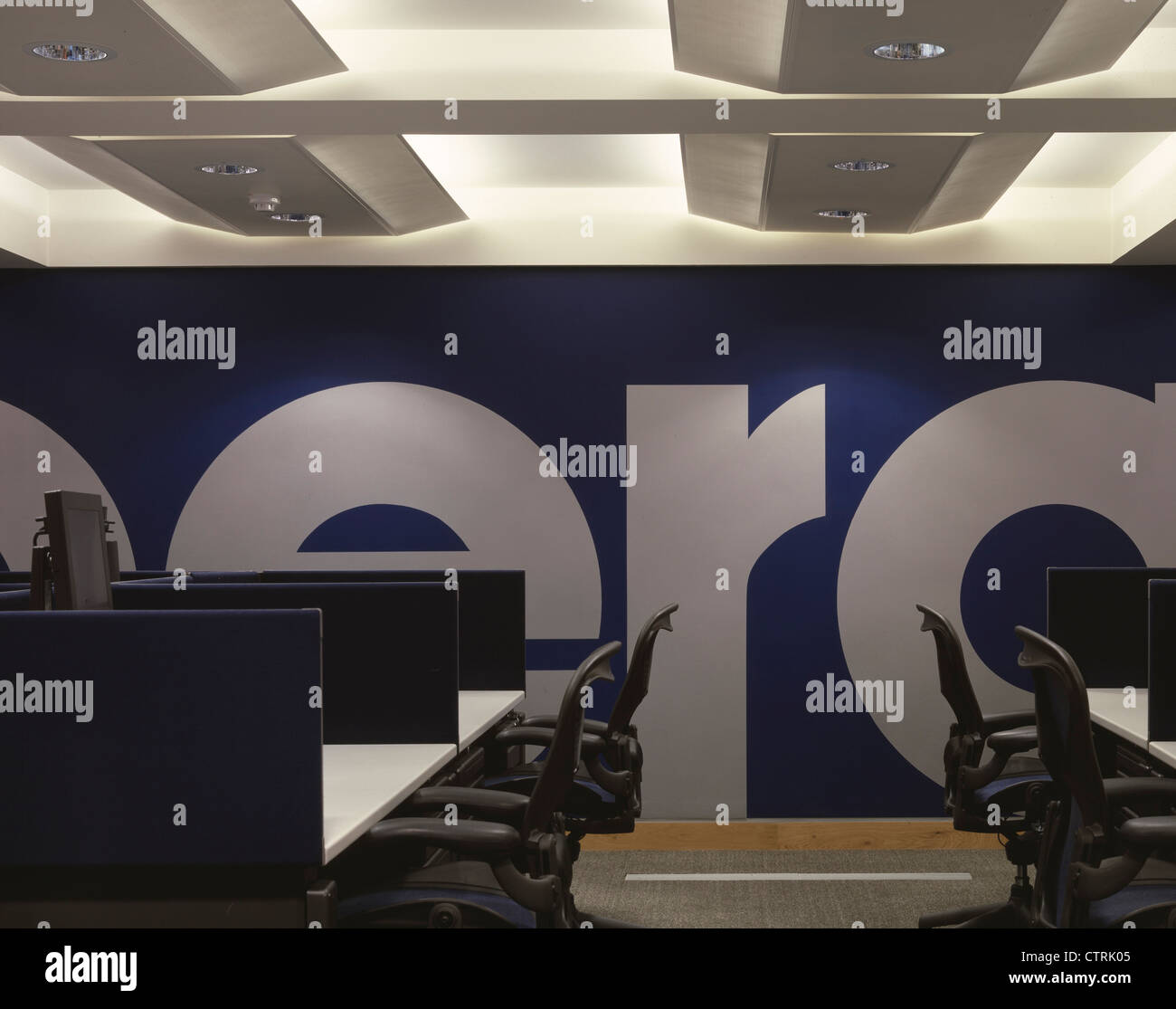 bloomberg offices detail with graphics Stock Photo - Alamy