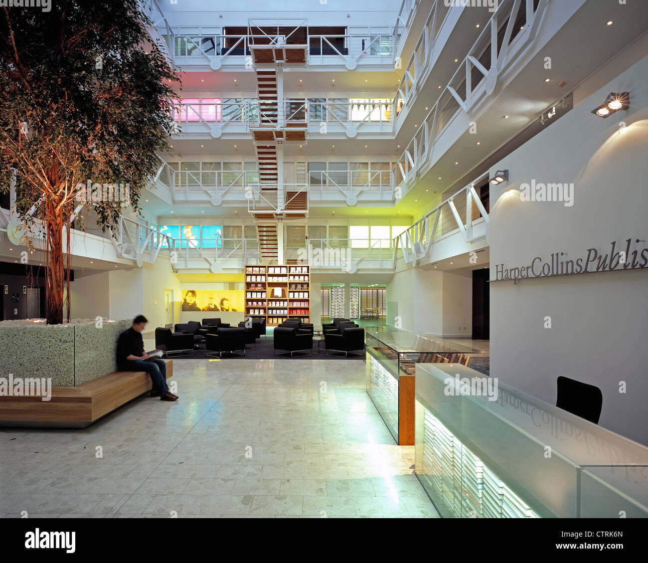 harper collins office overall daytime atrium view Stock Photo - Alamy