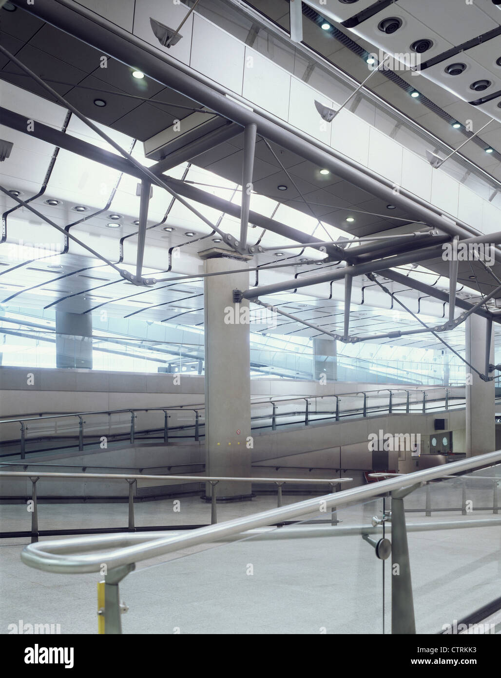 waterloo international terminal view of empty passenger walkway Stock ...