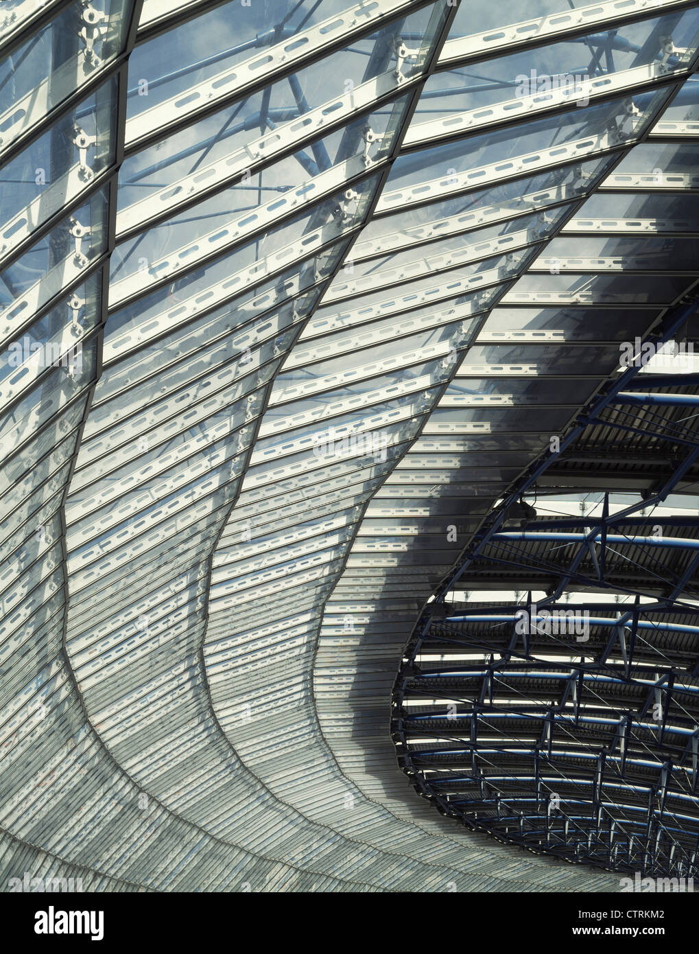 waterloo international terminal detail of roof interior Stock Photo - Alamy
