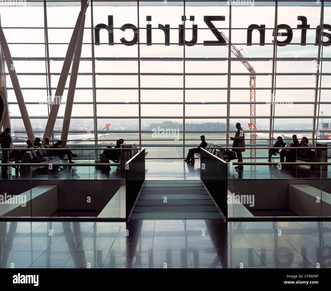 airside center zurich airport overall interior view Stock Photo - Alamy