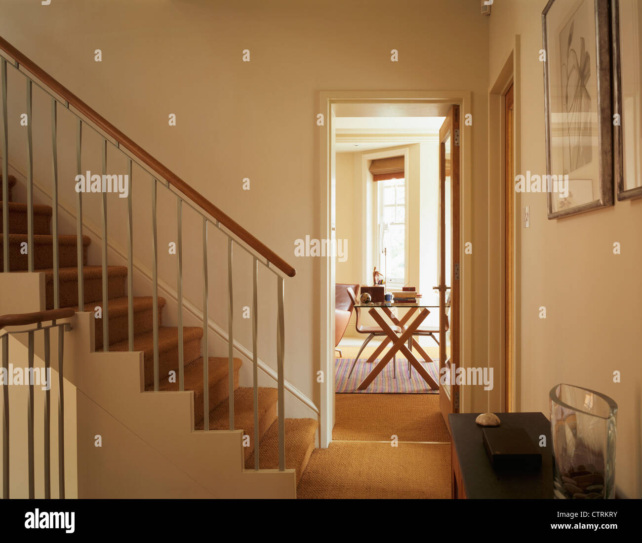private house hall to living room Stock Photo - Alamy